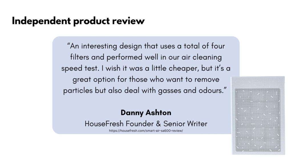 SA600 Air Purifier: 5-speed - Smart Air UK